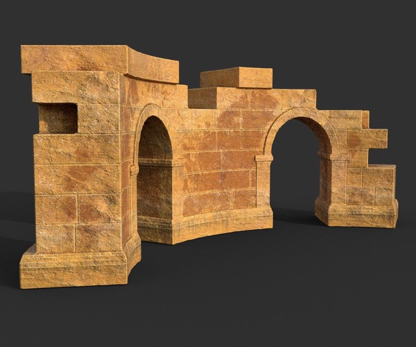 ArtStation - Low poly Ancient Roman Ruin Construction Pack - Sandstone ...
