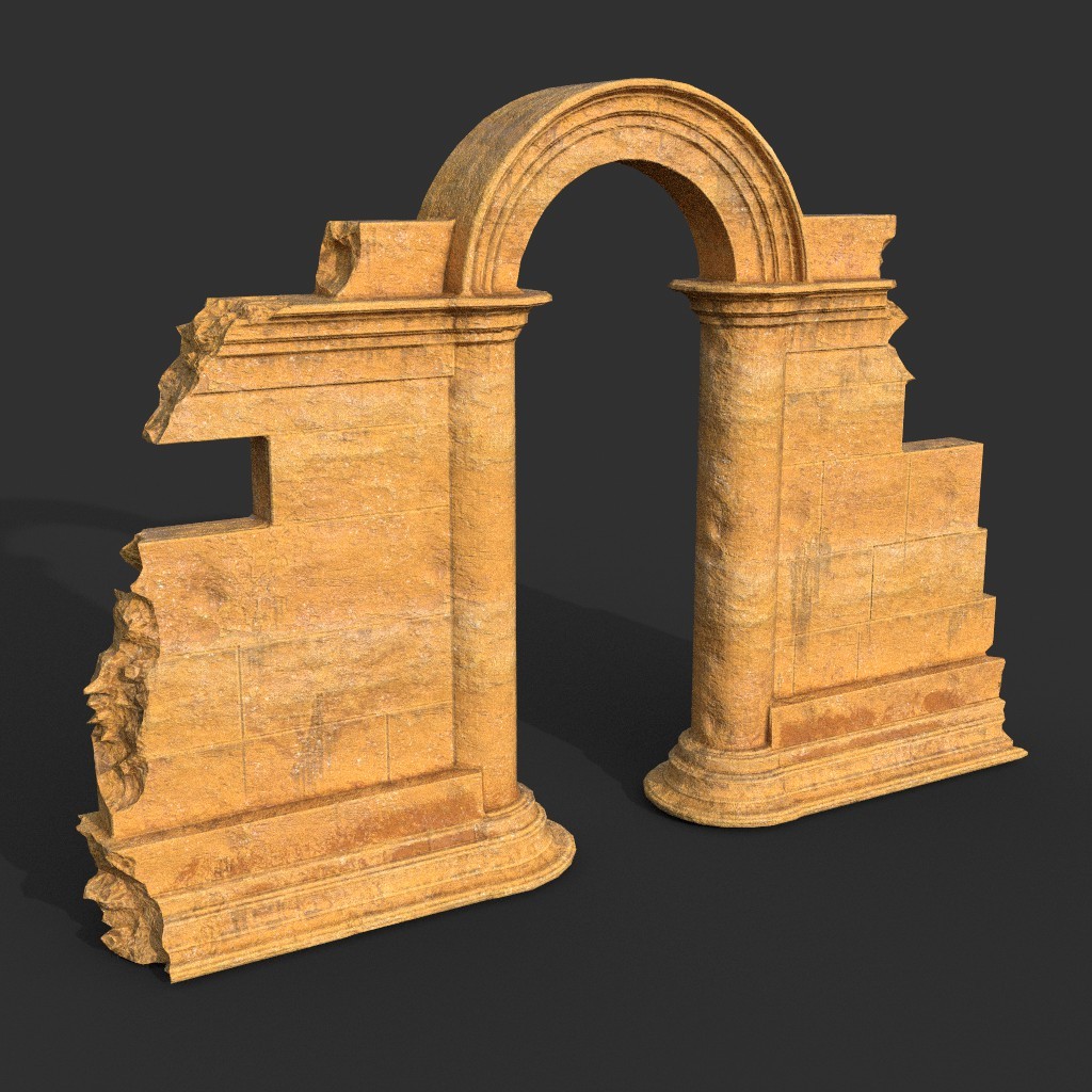 ArtStation - Low poly Ancient Roman Ruin Construction Pack - Sandstone ...