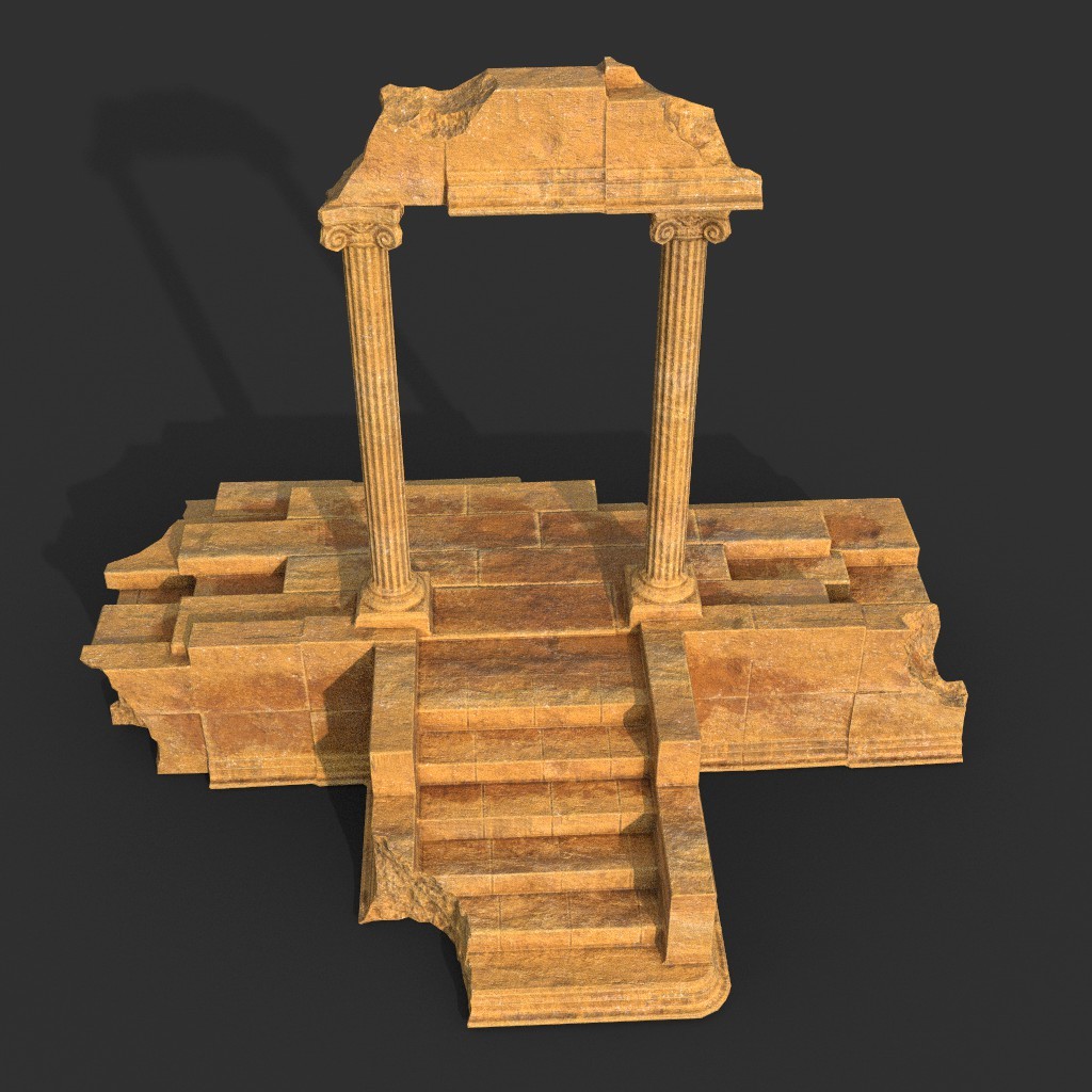 ArtStation - Low poly Ancient Roman Ruin Construction Pack - Sandstone ...