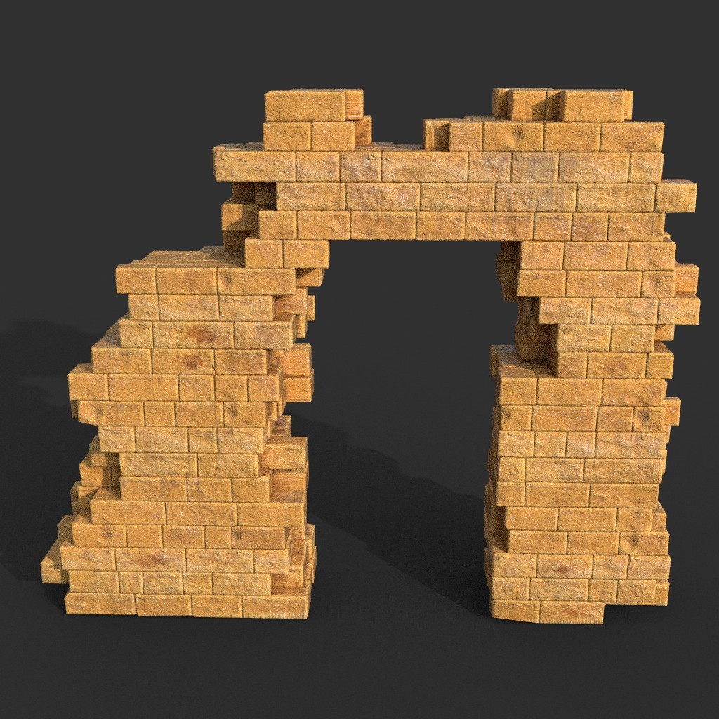 ArtStation - Low poly Ancient Roman Ruin Construction Pack - Sandstone ...