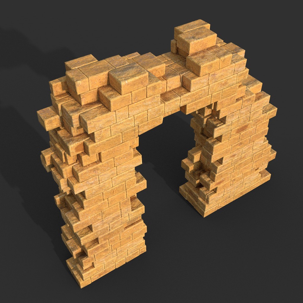 ArtStation - Low poly Ancient Roman Ruin Construction Pack - Sandstone ...