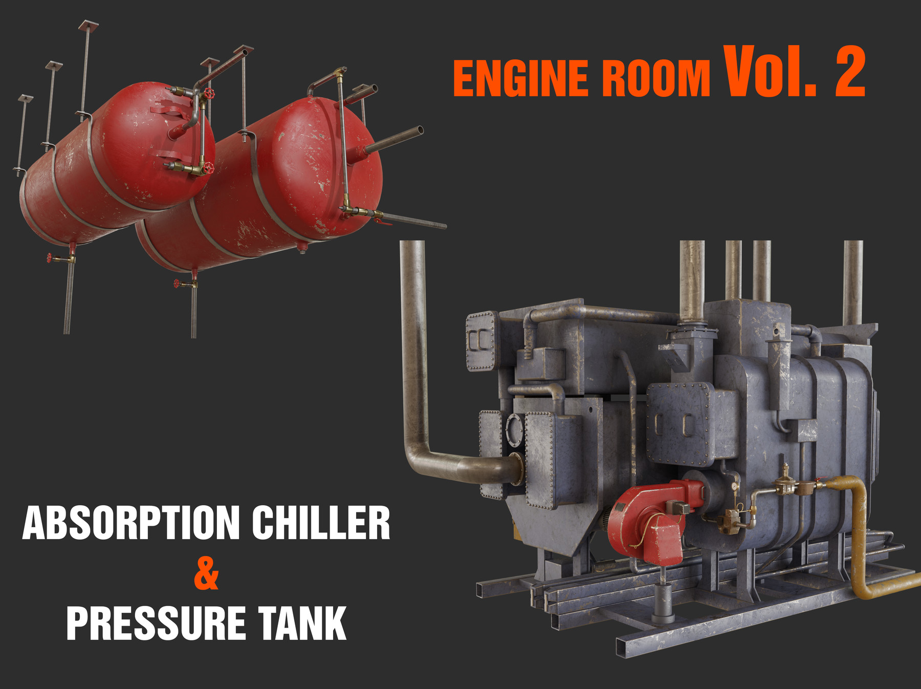 ArtStation - Absorption Chiller & Pressure Tank | Resources