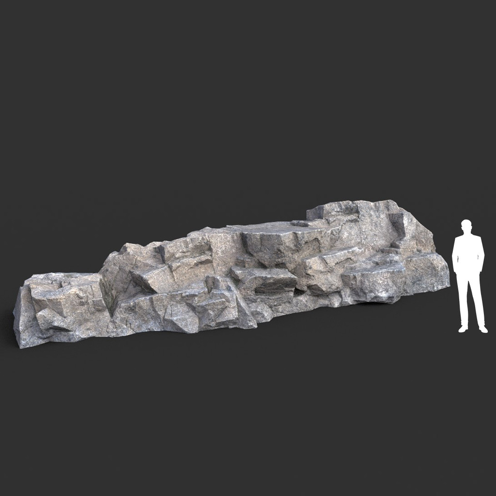 ArtStation - Low poly Gray Granite Rock 01 200101 Pack B | Game Assets