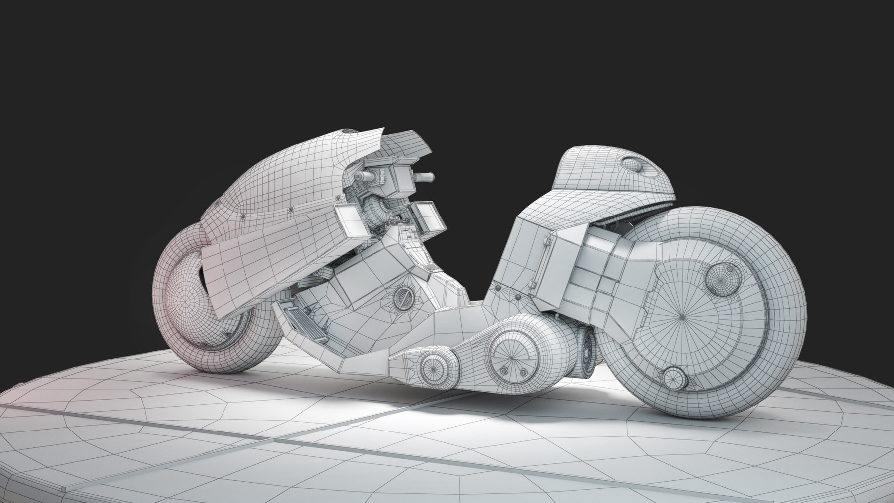 ArtStation - Akira Motorcycle Low-poly 3D model | Resources
