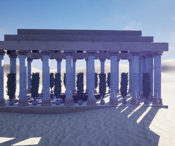 ArtStation - a building in the desert | Game Assets