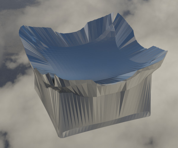 ArtStation - Silver Futuristic Cubic Autel | Game Assets