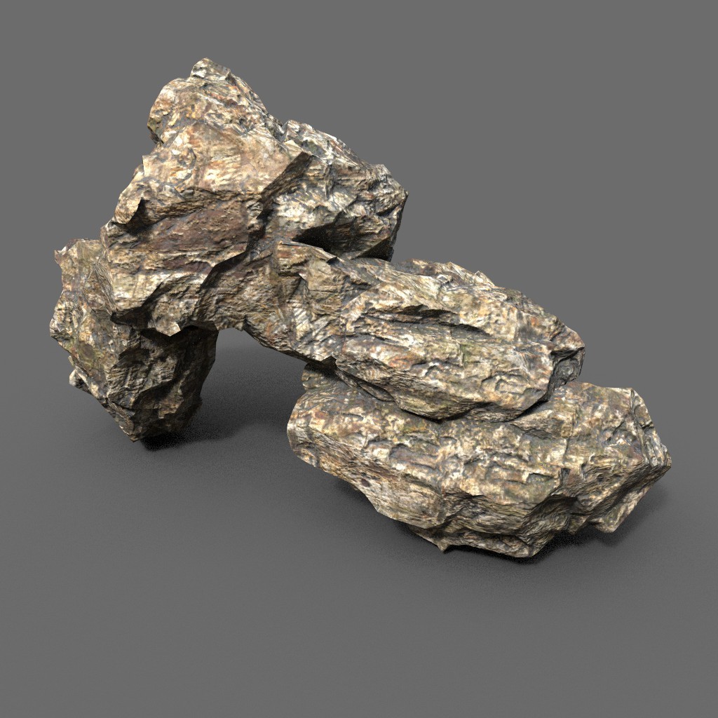 ArtStation - Sharp Rock Formation Pack C 191226 - Brown | Game Assets