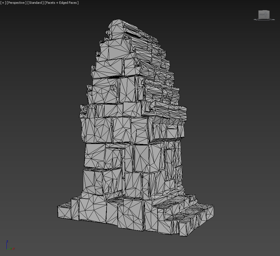 ArtStation - Low poly Mossy Ruin Asia Temple Pack 190815 | Game Assets