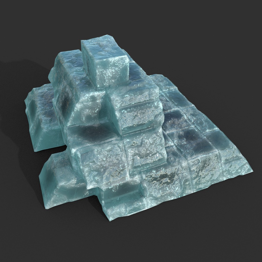 ArtStation - Low poly Frozen Ice Ruin Medieval Construction Pack 190423 ...