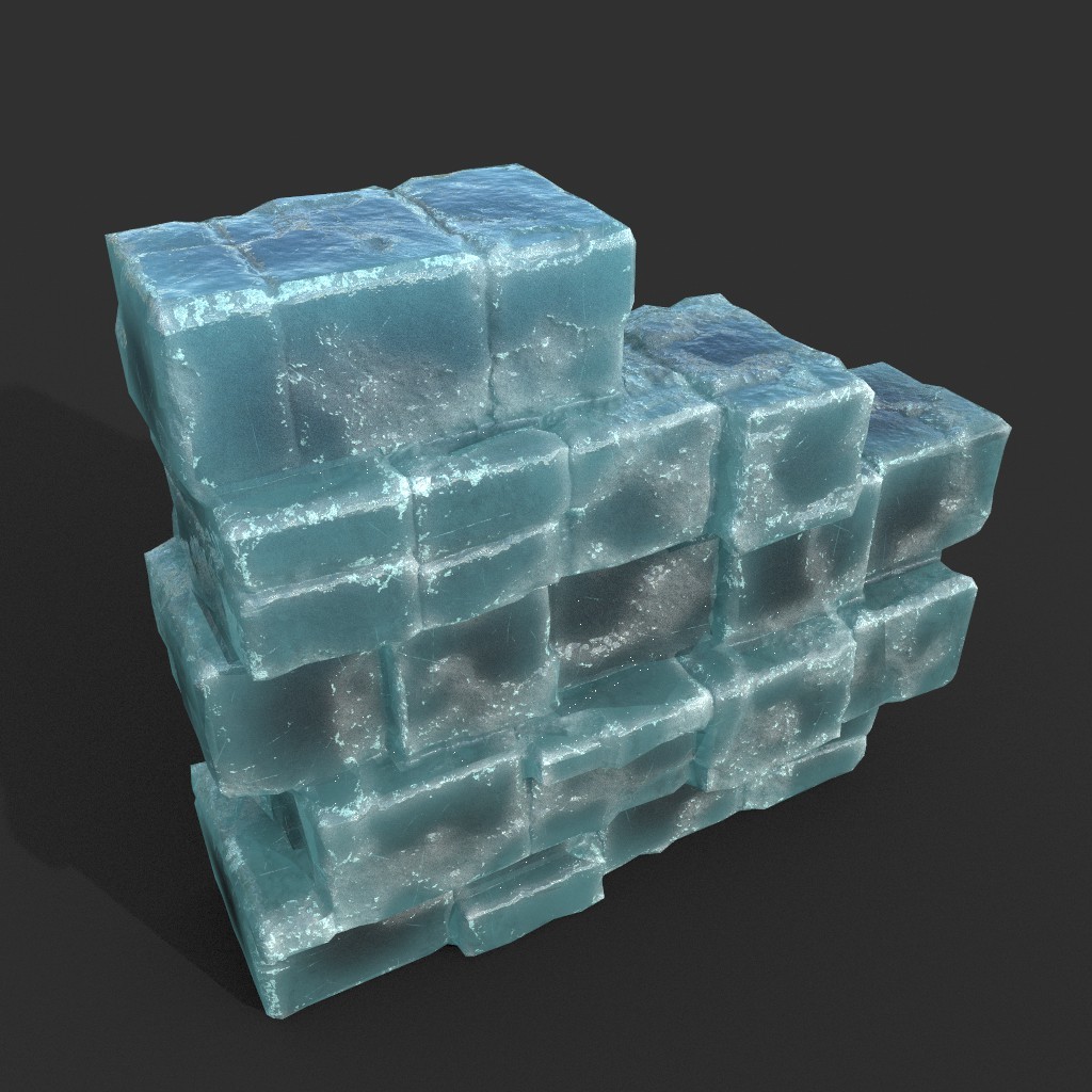 ArtStation - Low poly Frozen Ice Ruin Medieval Construction Pack 190423 ...
