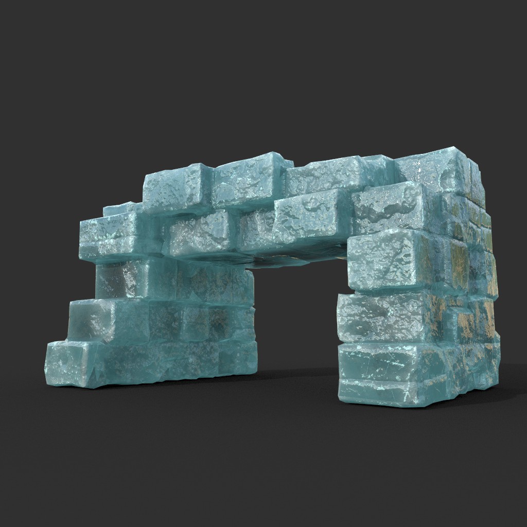ArtStation - Low poly Frozen Ice Ruin Medieval Construction Pack 190423 ...