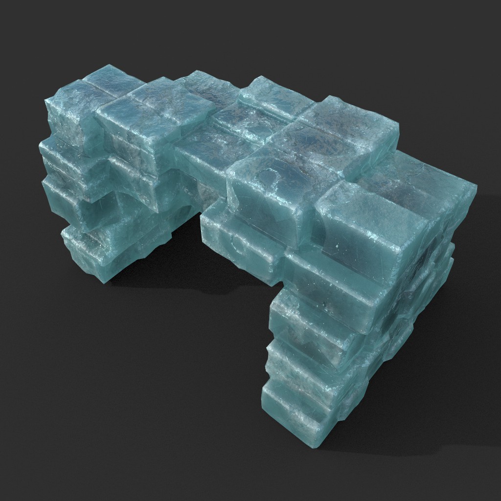 ArtStation - Low poly Frozen Ice Ruin Medieval Construction Pack 190423 ...