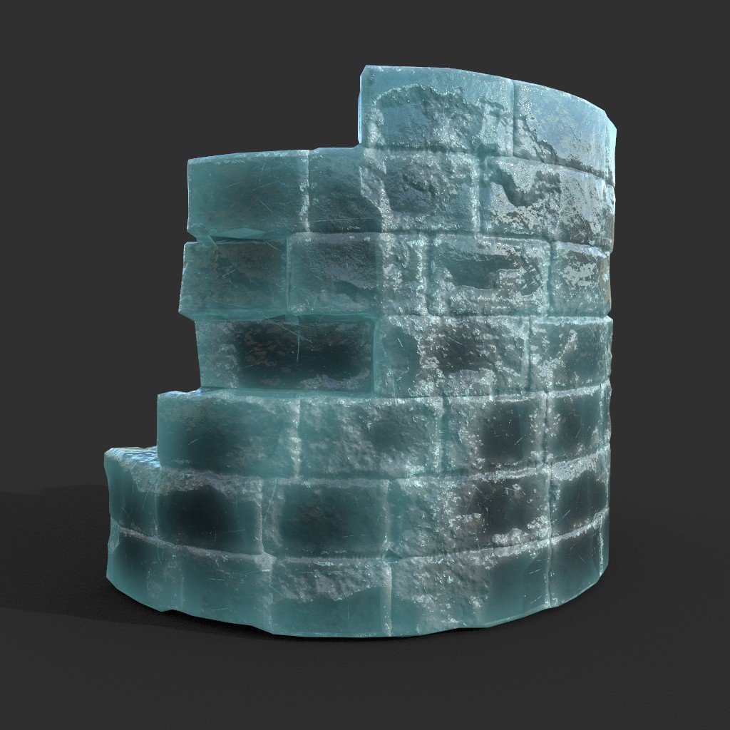ArtStation - Low poly Frozen Ice Ruin Medieval Construction Pack 190423 ...