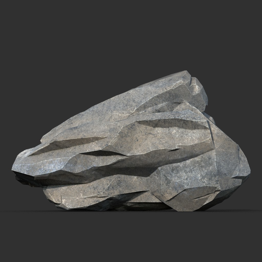 ArtStation - Low poly Gray Rock Formation Pack A 190421 | Game Assets