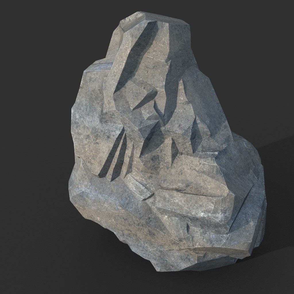 ArtStation - Low poly Gray Rock Formation Pack A 190421 | Game Assets