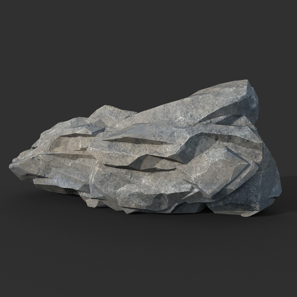 ArtStation - Low poly Gray Rock Formation Pack B 190421 | Game Assets