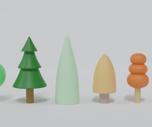 ArtStation - Low Poly Cartoon Tree Toys | Resources