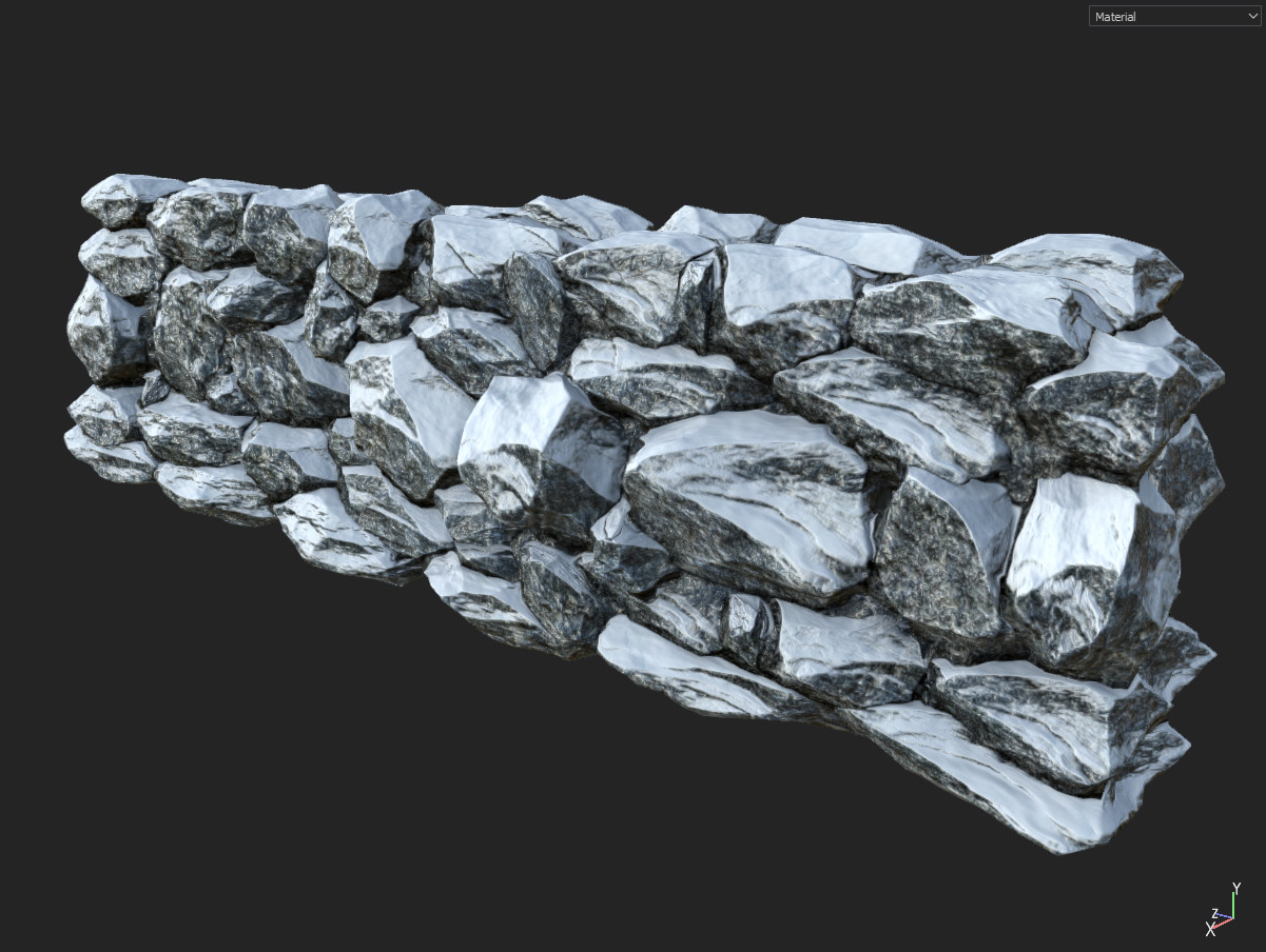 ArtStation - Free 3D Model Rock Walls Pack | Game Assets
