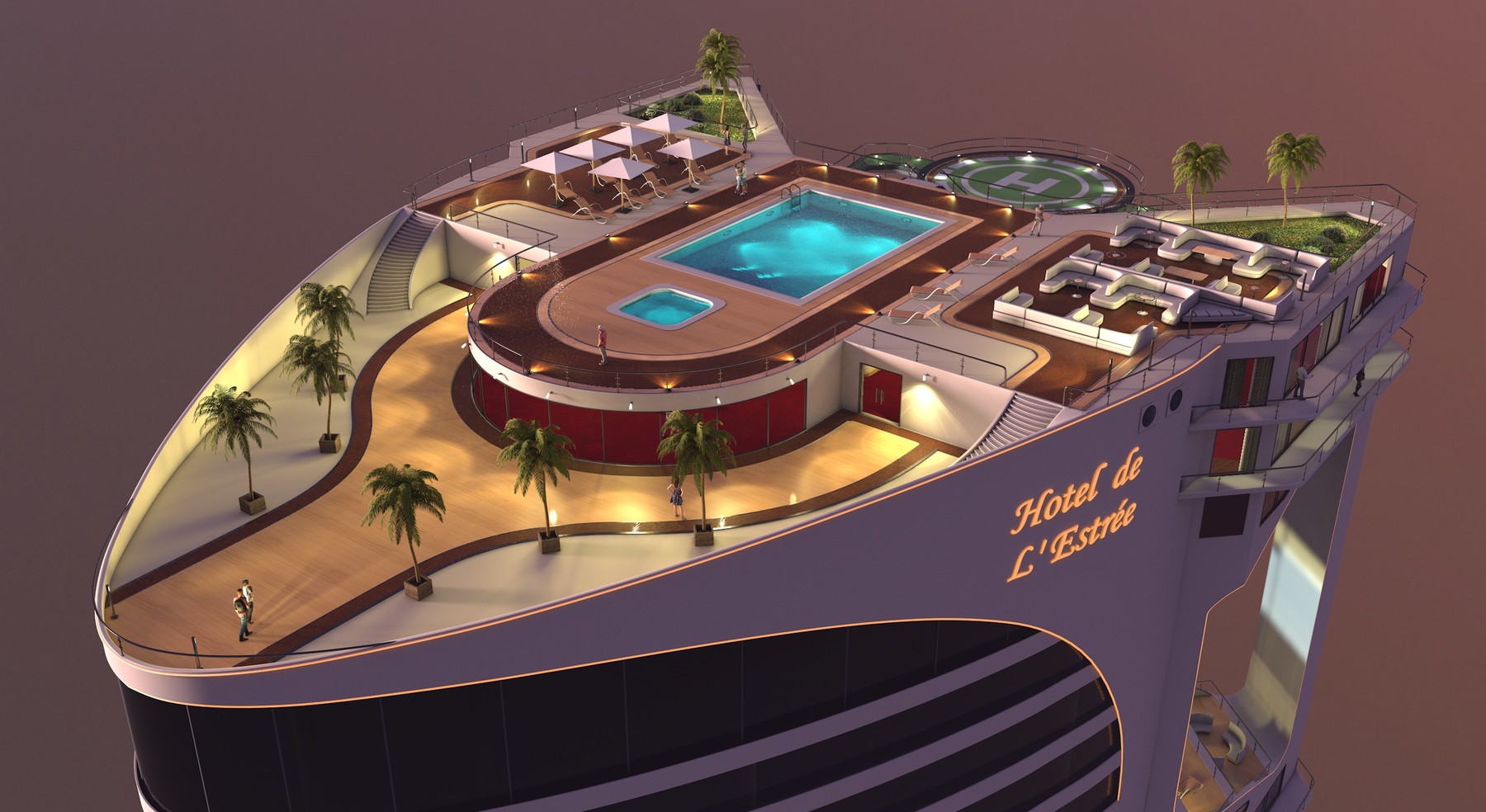 ArtStation - Tower - Rooftop and Inside | Game Assets