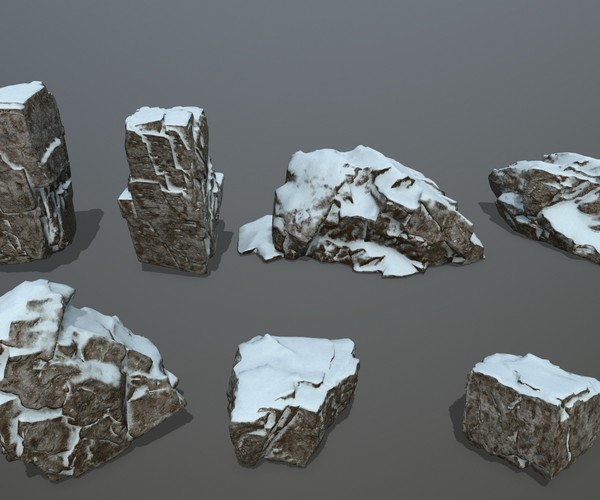 ArtStation - snow rocks | Game Assets