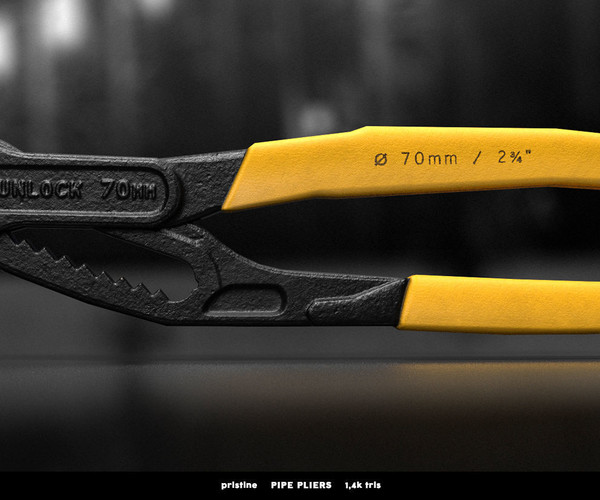 ArtStation - Pipe pliers - 3D PBR model Low-poly | Resources