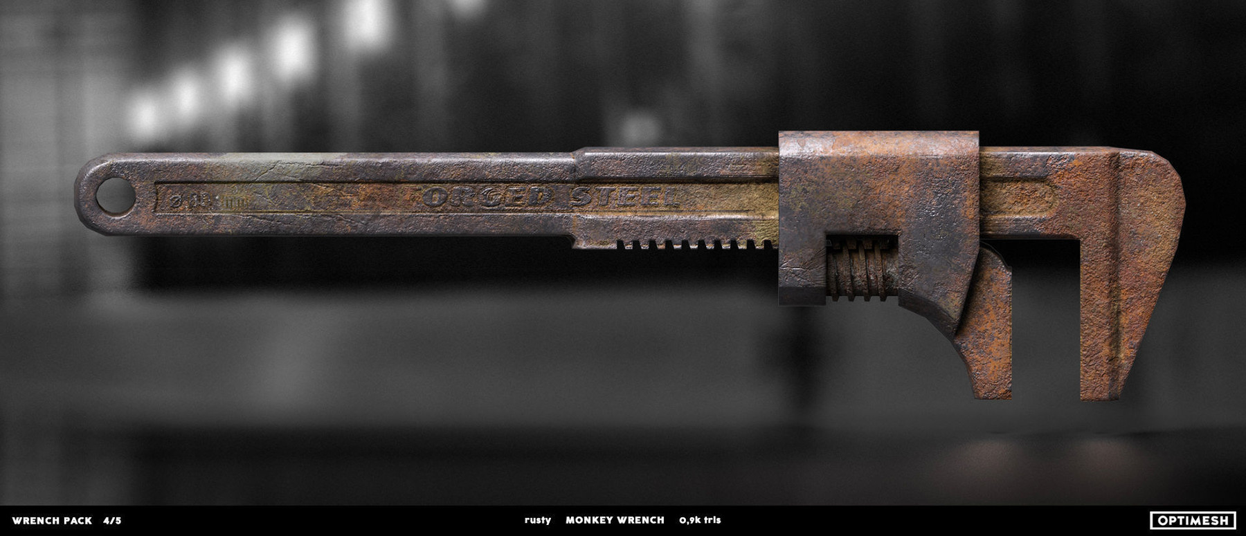 ArtStation - Monkey wrench - 3D PBR model Low-poly | Resources