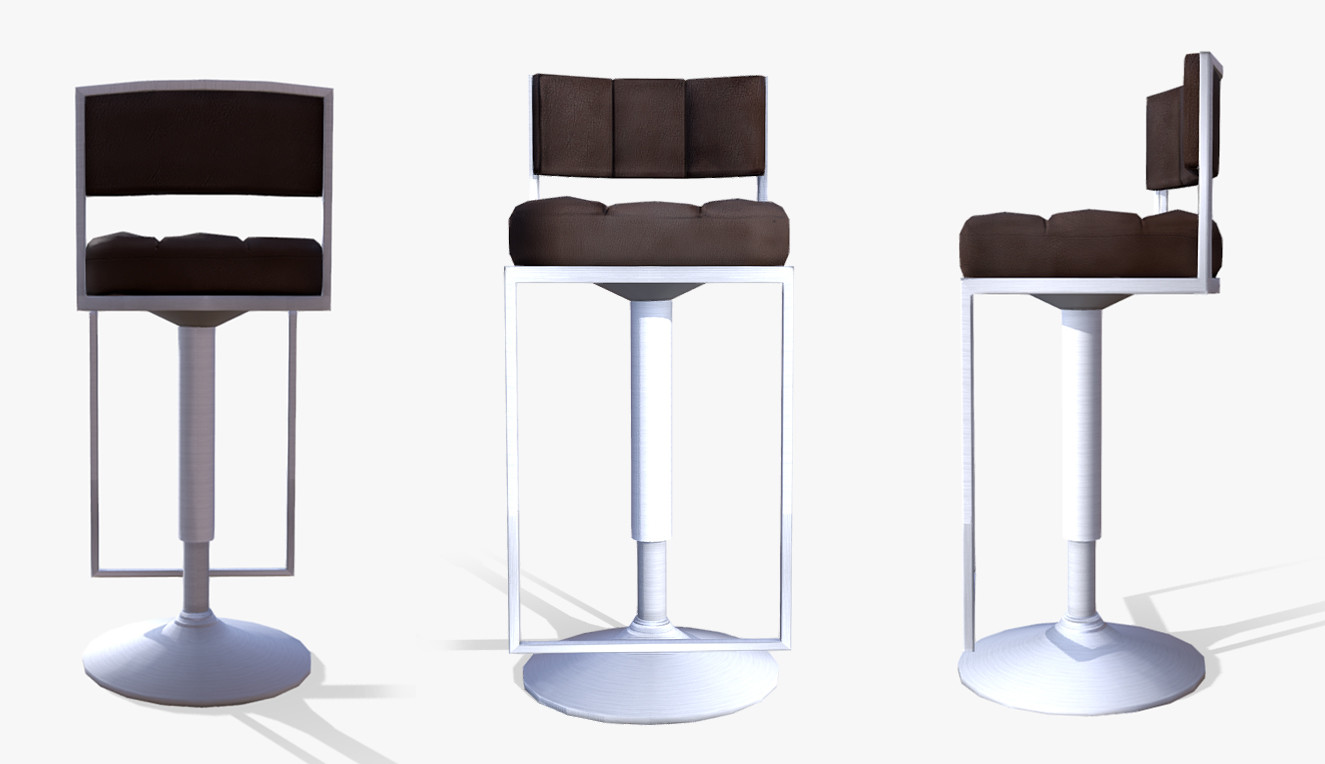 ArtStation - Lowpoly Bar Stool model | Game Assets
