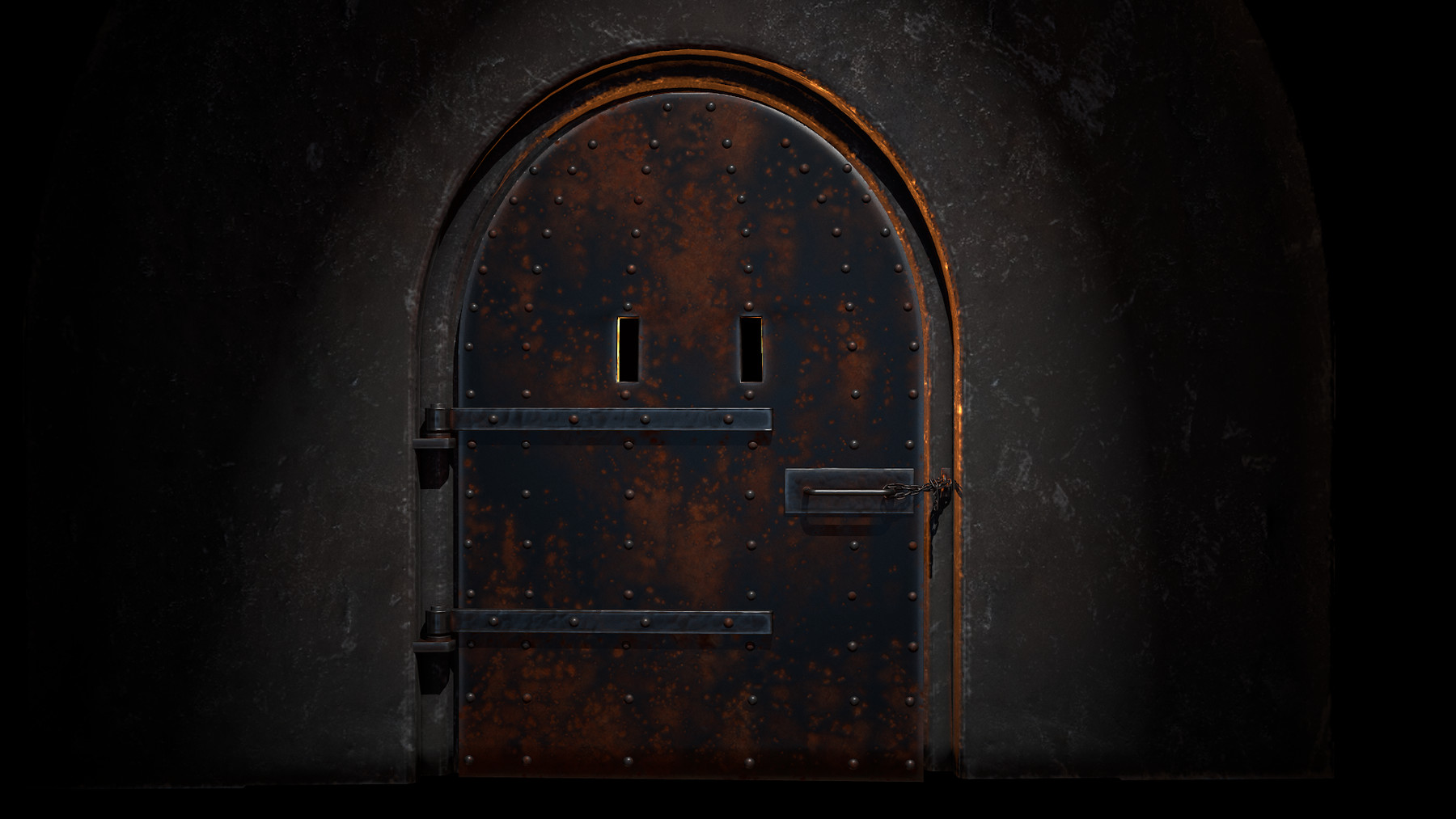 ArtStation - Old rusty door in dungeon | Game Assets