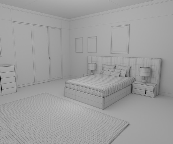 ArtStation - 3D Model: Bedroom | Resources
