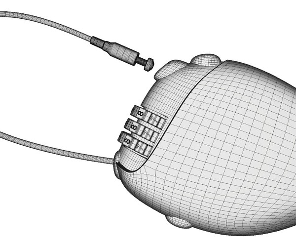 ArtStation - 3D Retractable cable lock | Resources
