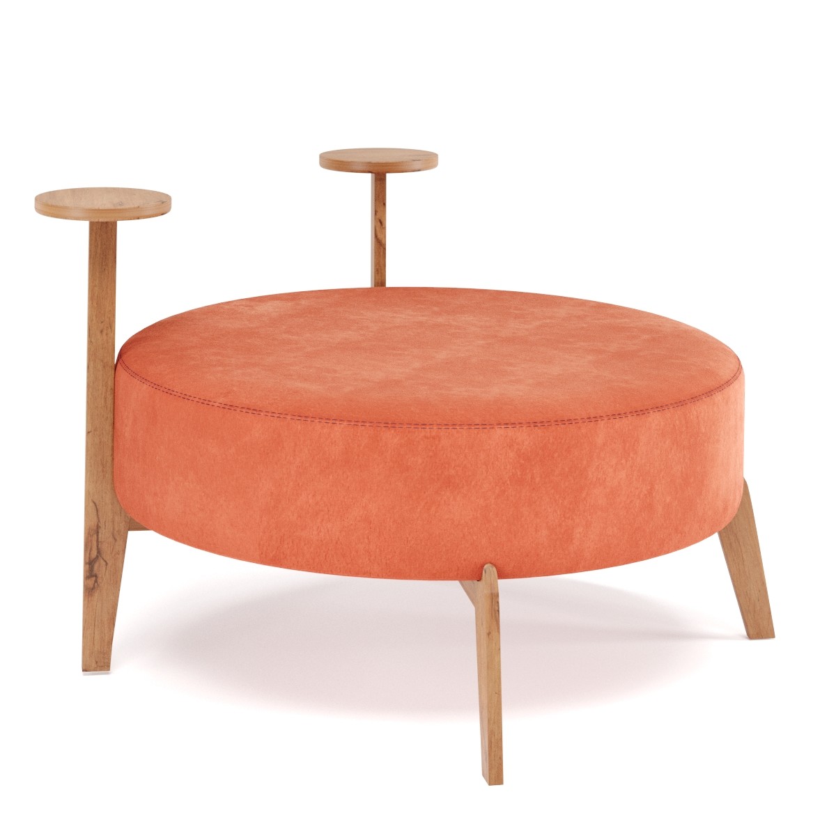 ArtStation - poufs Vol4- Round Velvet pouf by adjustable color | Resources