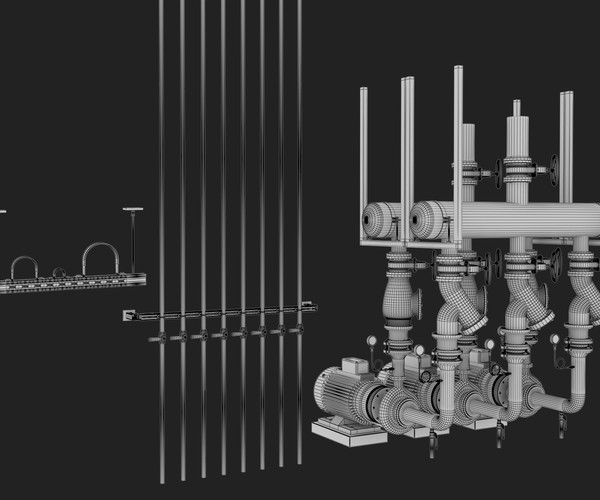 ArtStation - Pump Collection and Drain Valve and Pipe Clamp | Resources