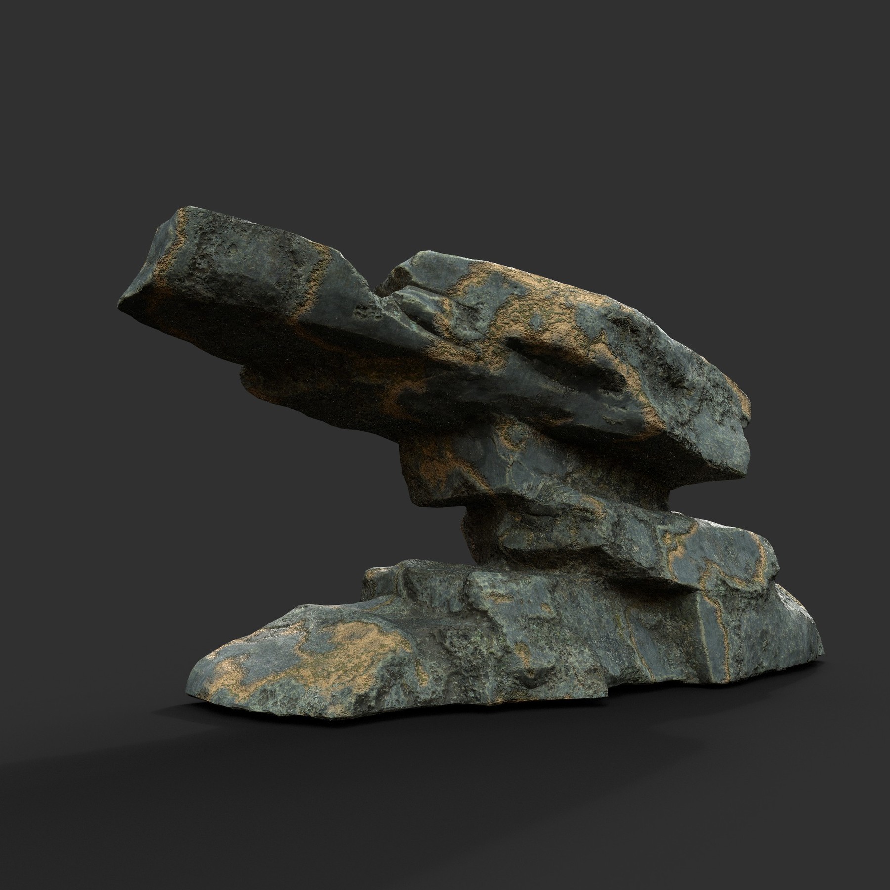 ArtStation - Low poly Big Rock Formation Pack 200928 - Limestone | Game ...