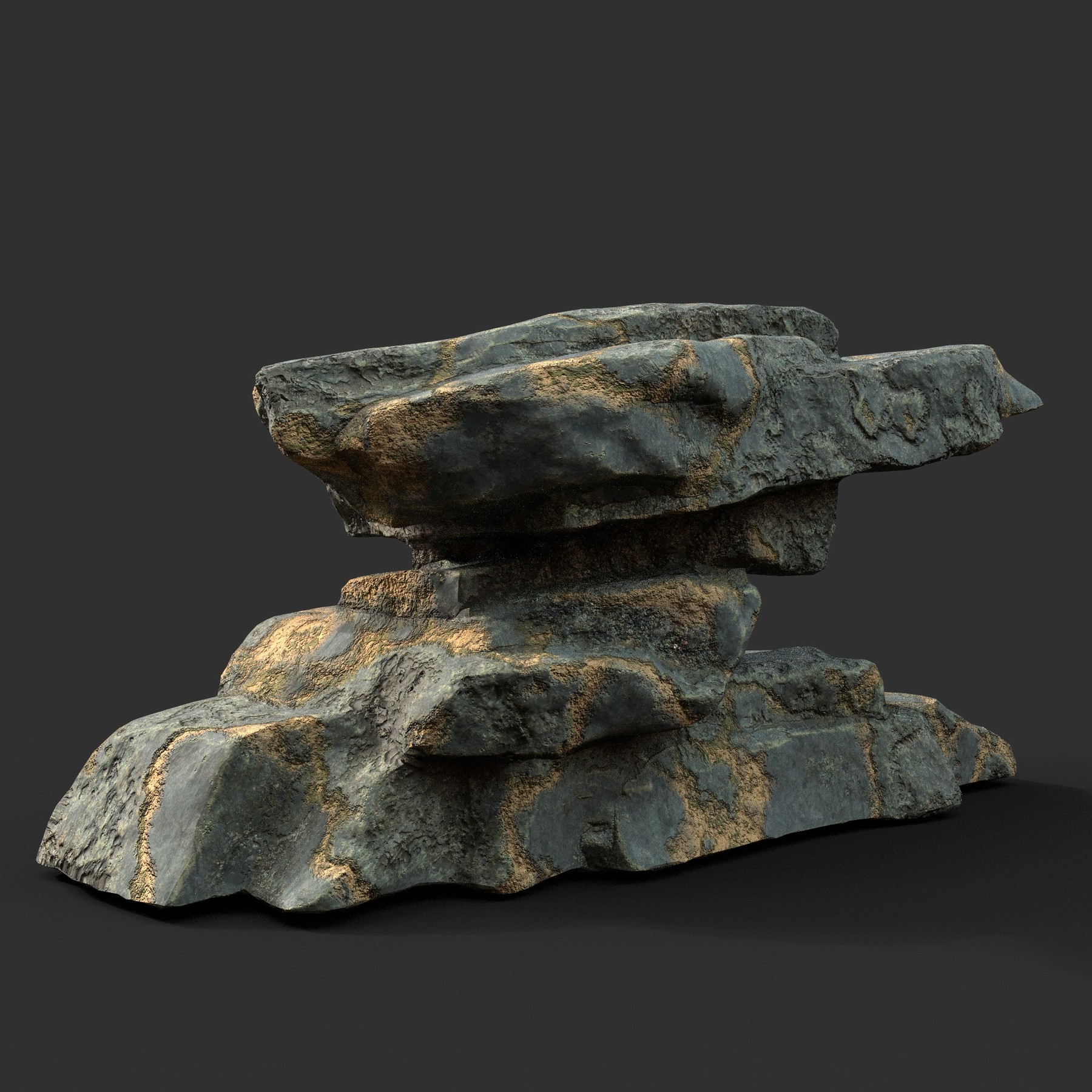 ArtStation - Low poly Big Rock Formation Pack 200928 - Limestone | Game ...