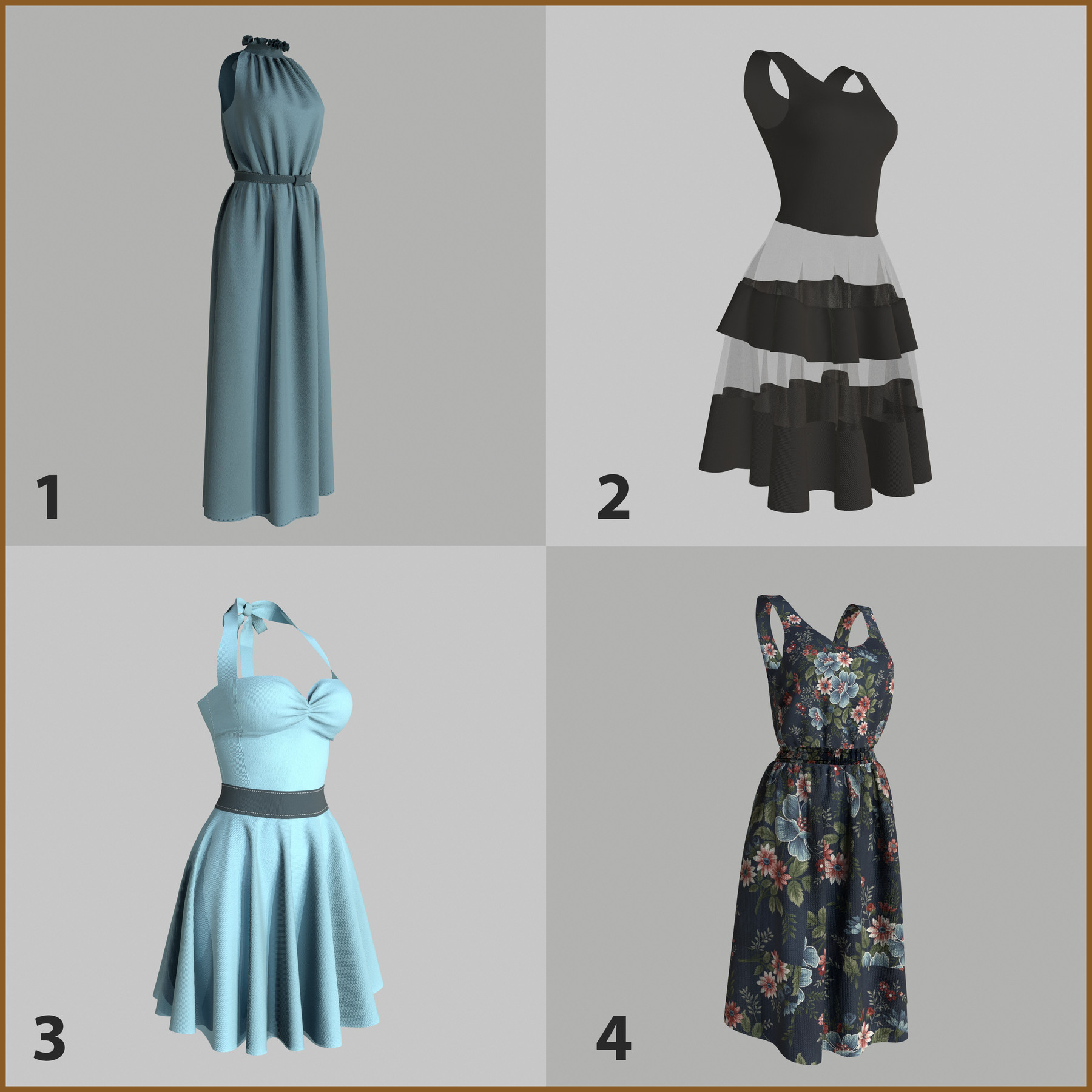 ArtStation - 13 Dresses | Game Assets