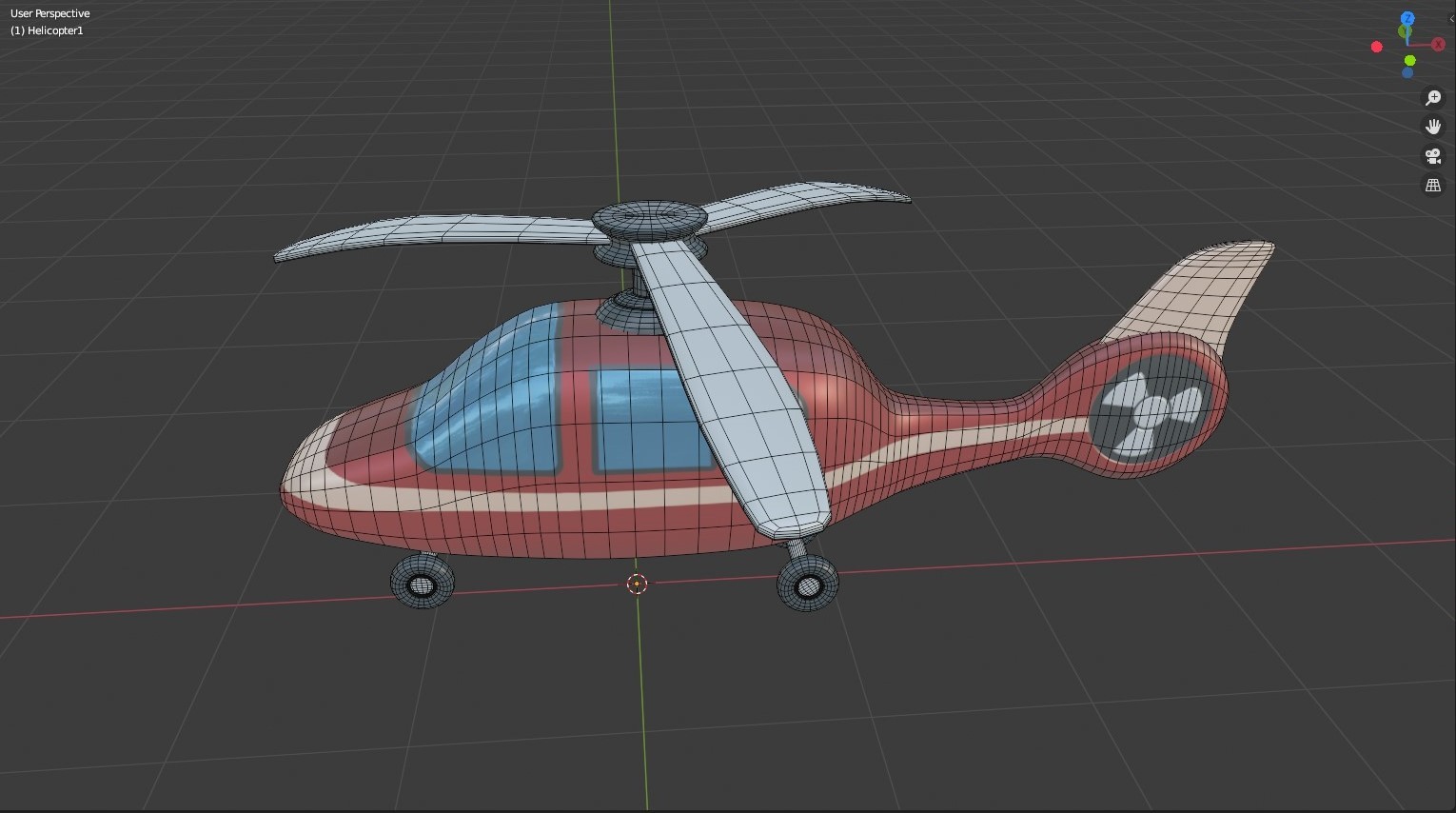 ArtStation - Cartoon Helicopter 3D Model | Game Assets