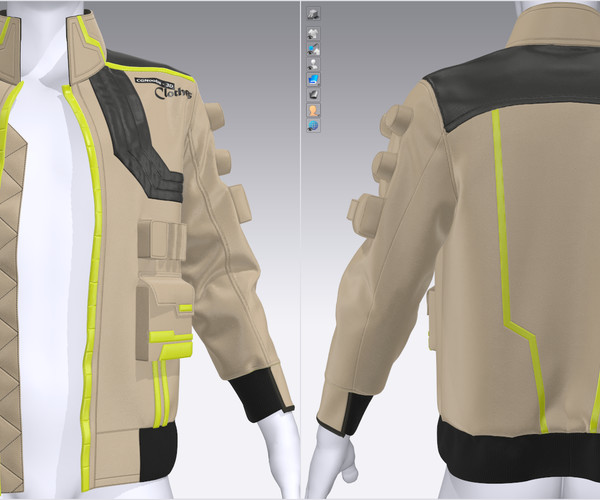 ArtStation - Sci-Fi Male Jacket - 54 Marvelous Designer and Clo3D ...