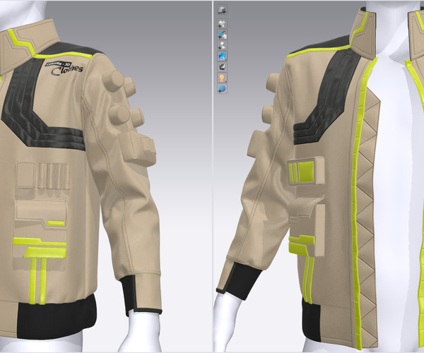 ArtStation - Sci-Fi Male Jacket - 54 Marvelous Designer and Clo3D ...
