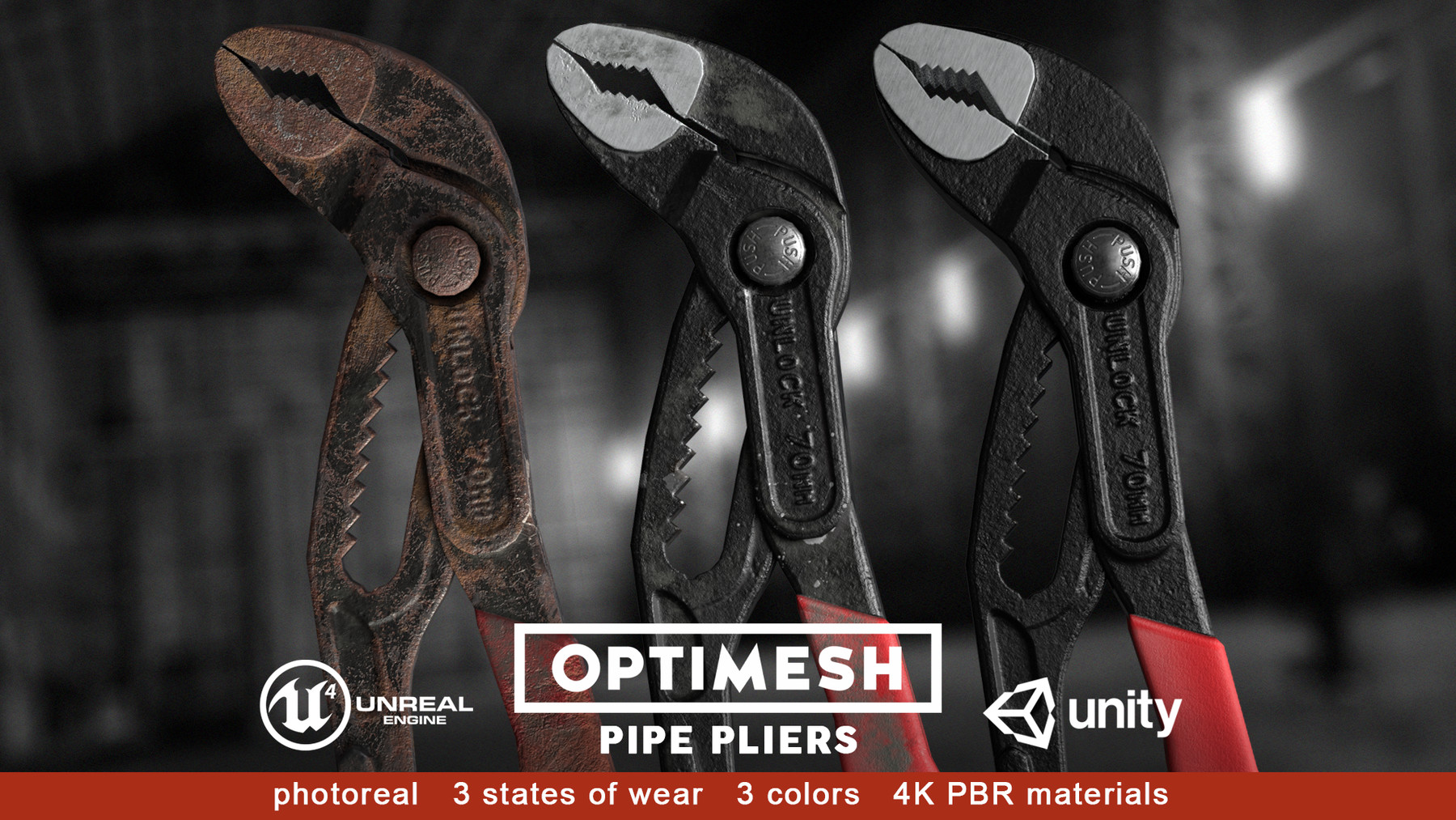 ArtStation - Pipe pliers - 3D PBR model Low-poly | Resources