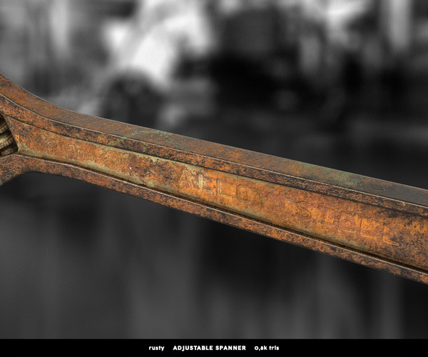 ArtStation - Adjustable spanner - 3D PBR model Low-poly | Resources