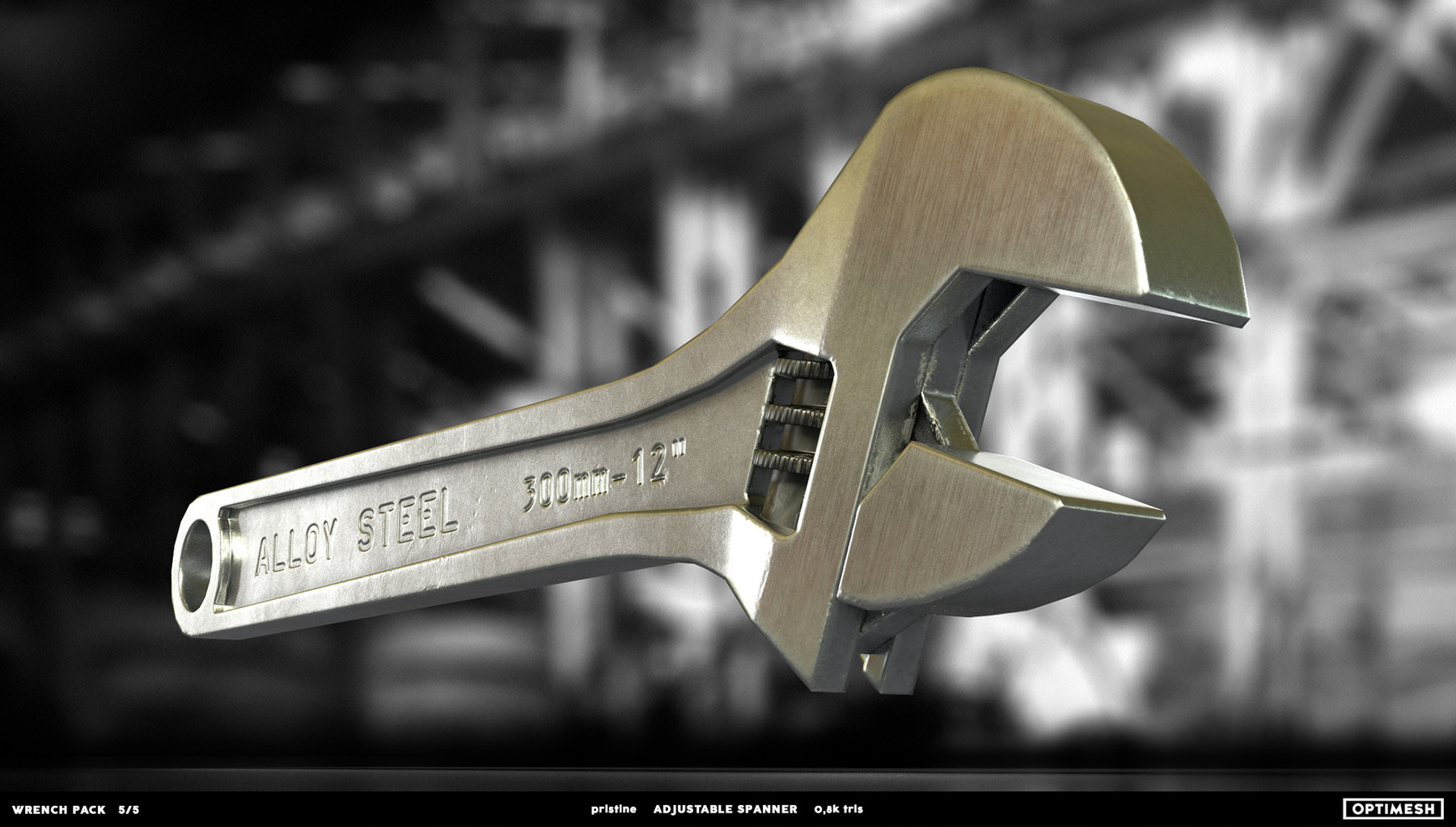 ArtStation - Adjustable spanner - 3D PBR model Low-poly | Resources