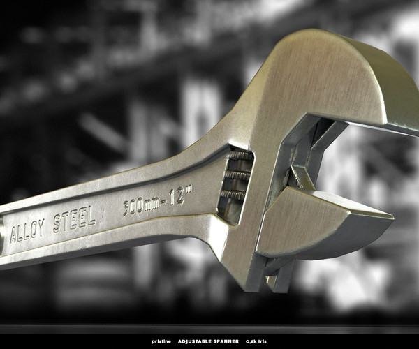 ArtStation - Adjustable spanner - 3D PBR model Low-poly | Resources