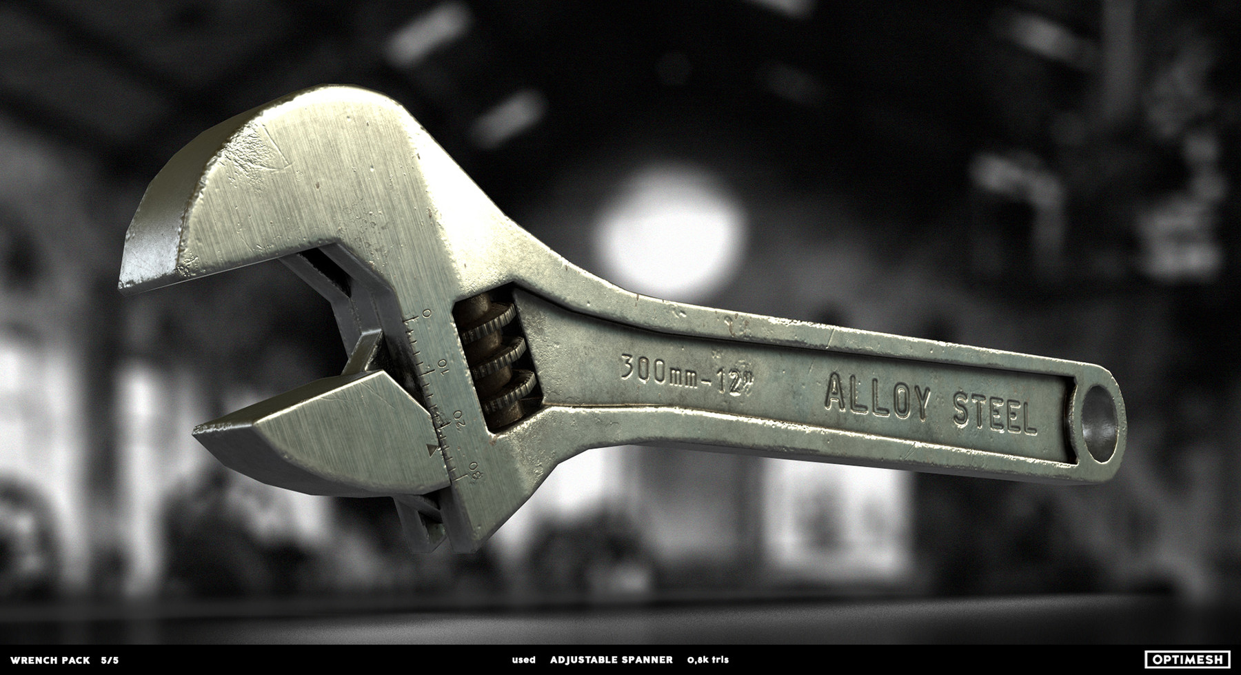 ArtStation - Adjustable spanner - 3D PBR model Low-poly | Resources