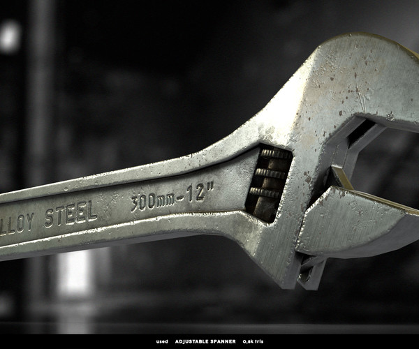 ArtStation - Adjustable spanner - 3D PBR model Low-poly | Resources