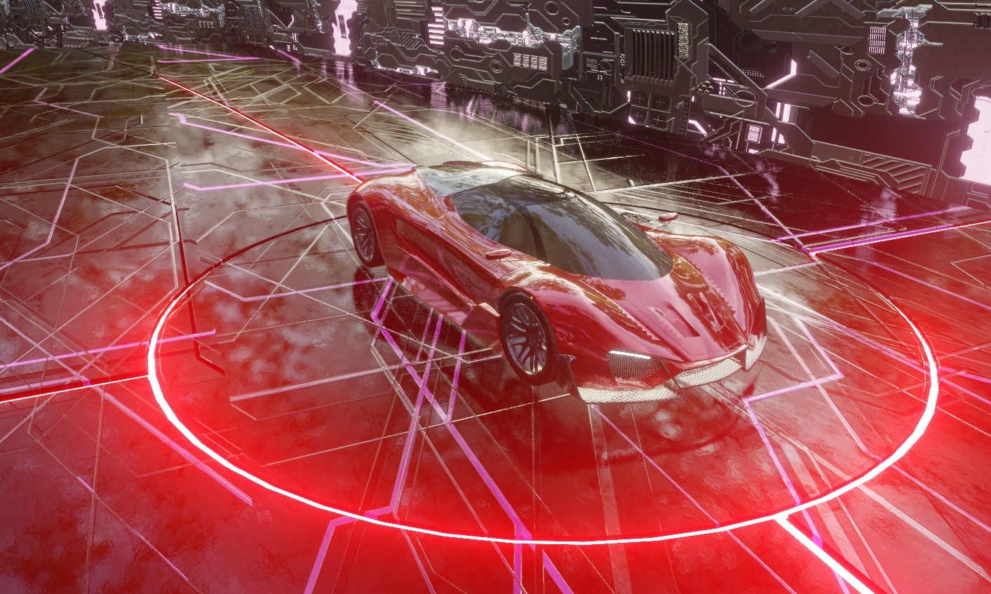 ArtStation - Sci Fi Car Scene | Game Assets