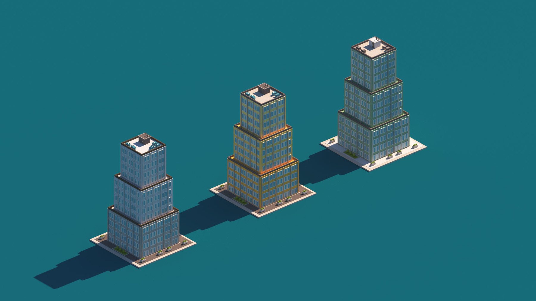 ArtStation - Cartoon Apartment Buildings Package | Game Assets