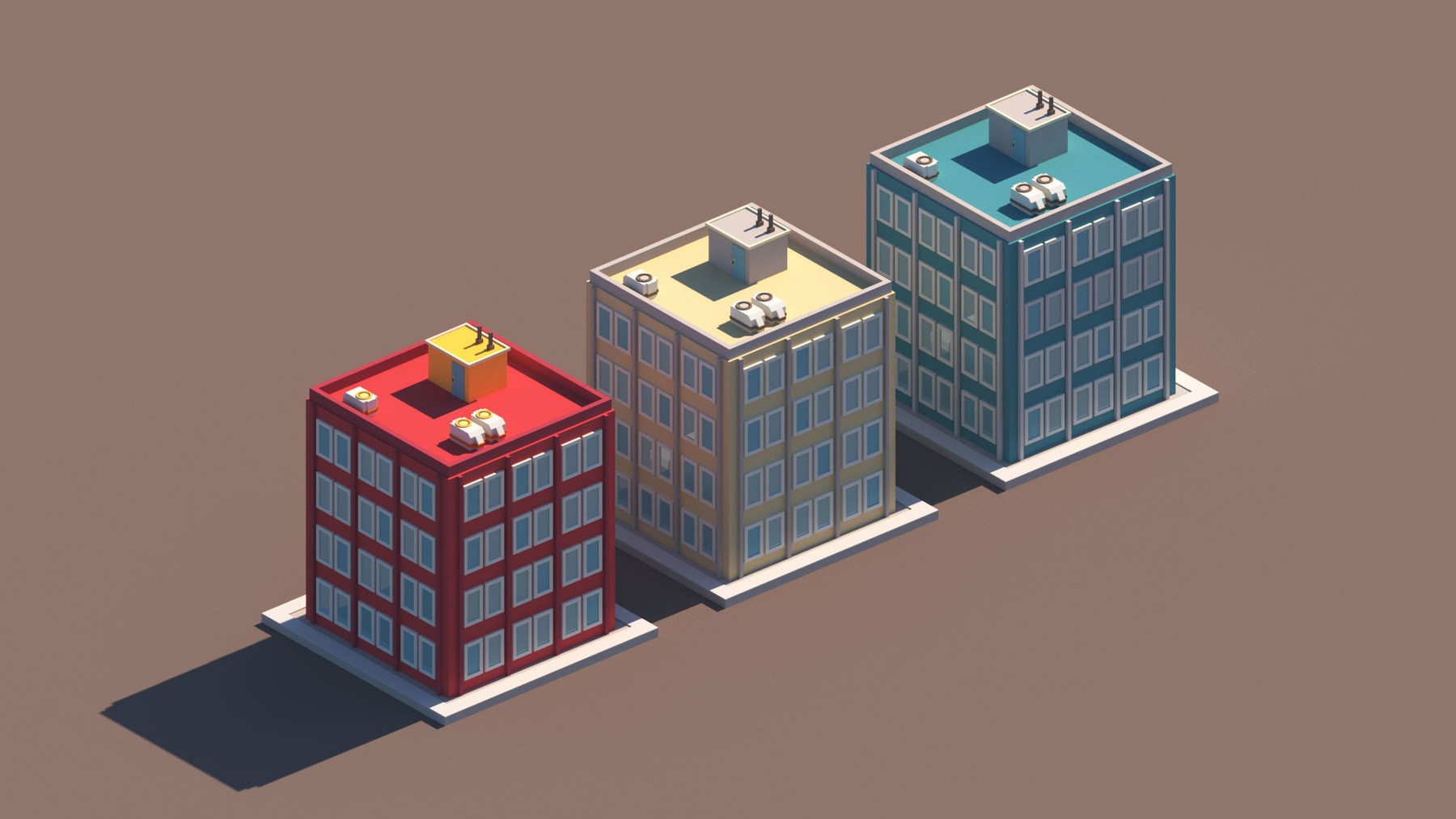 ArtStation - Cartoon Apartment Buildings Package | Game Assets