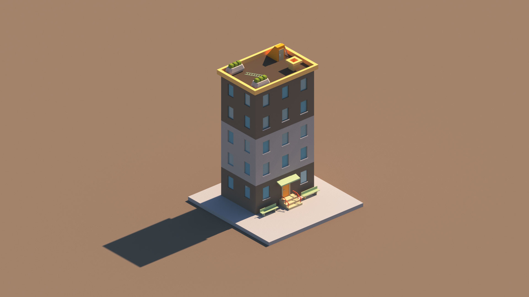ArtStation - Cartoon Apartment Buildings Package | Game Assets
