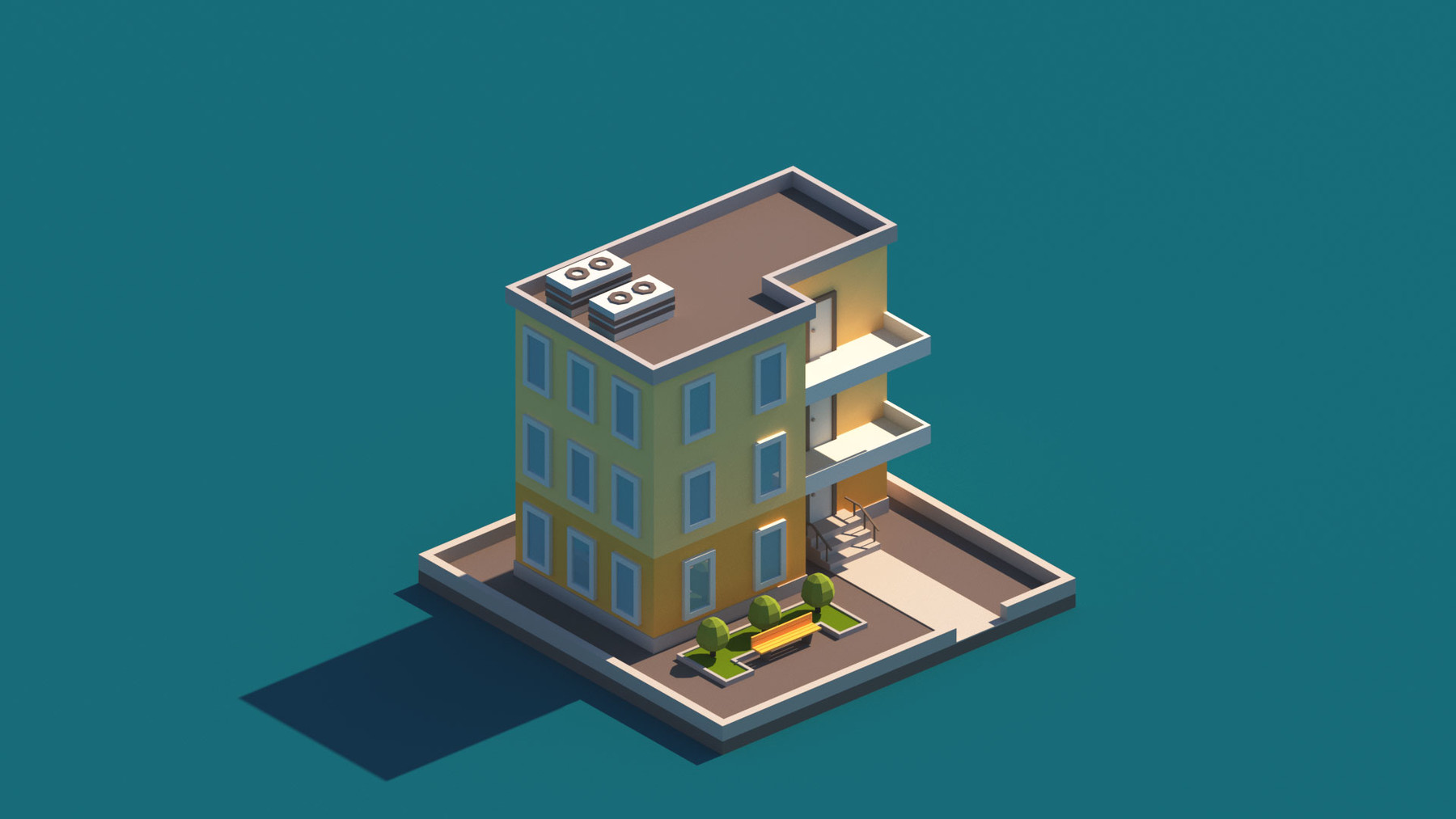 ArtStation - Cartoon Apartment Buildings Package | Game Assets