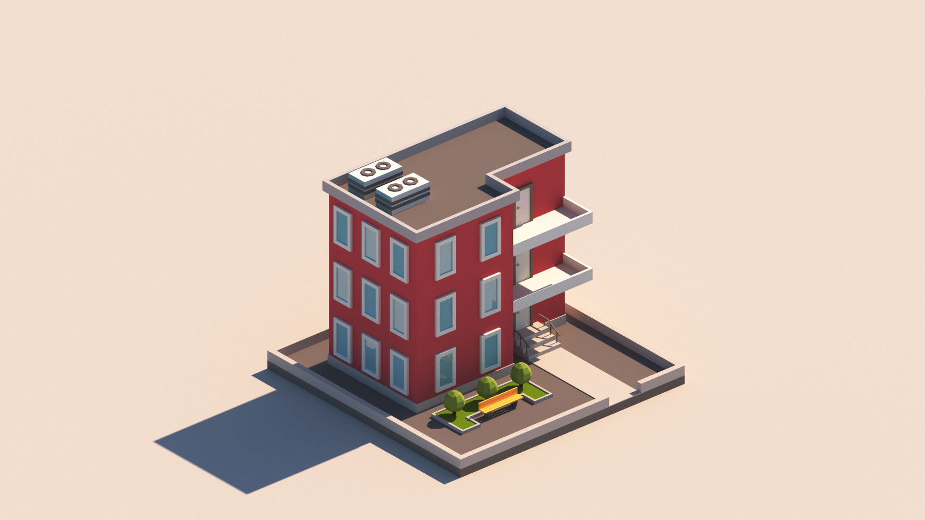 ArtStation - Cartoon Apartment Buildings Package | Game Assets